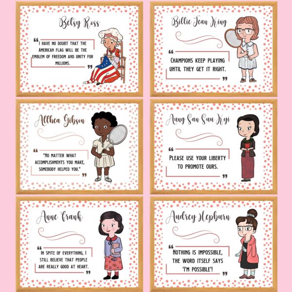 Women's History Month Inspirational Quote Posters | March Bulletin ...