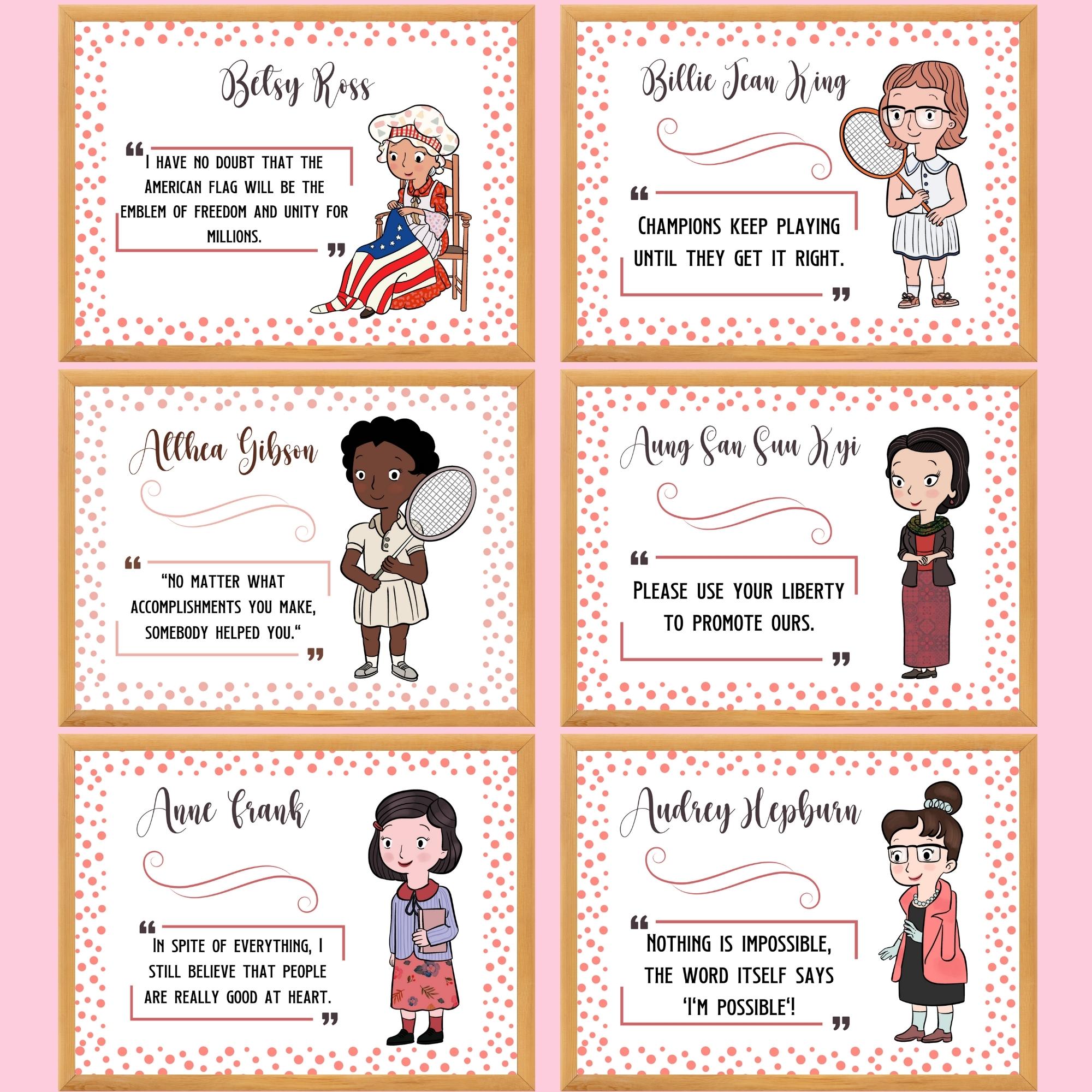 Women's History Month Inspirational Quote Posters | March Bulletin ...