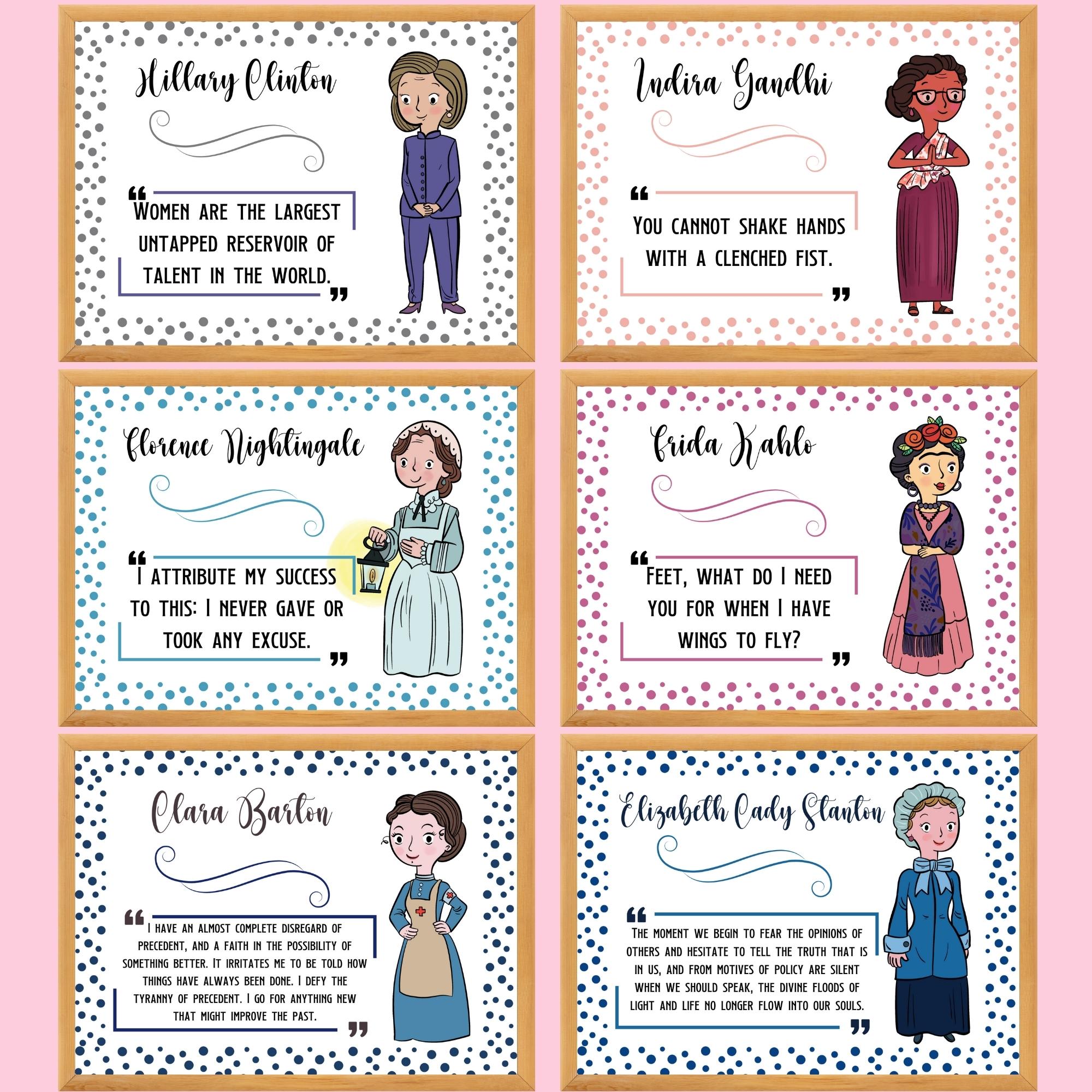 Women's History Month Inspirational Quote Posters | March Bulletin ...