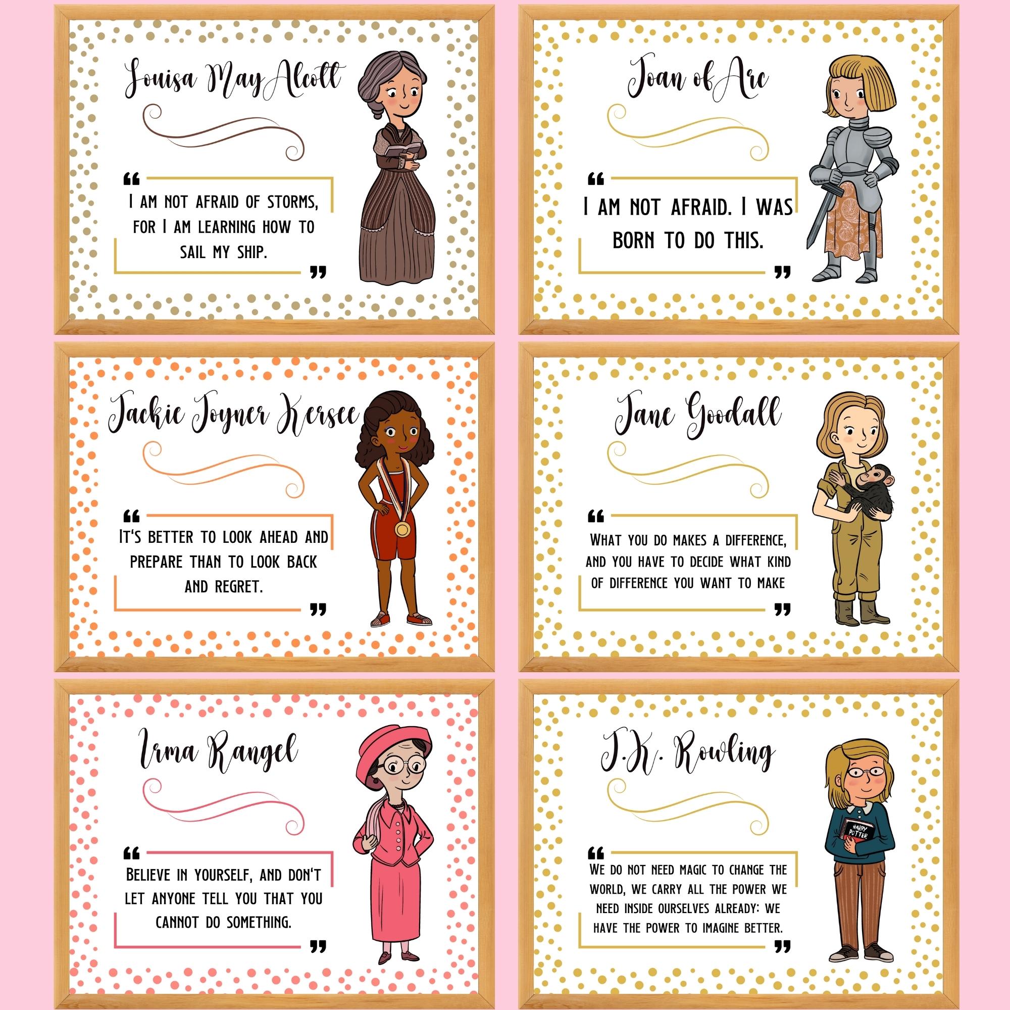 Women's History Month Inspirational Quote Posters | March Bulletin ...