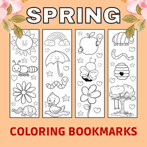 Spring Coloring Bookmarks, Spring Bookmarks To Color | Made By Teachers