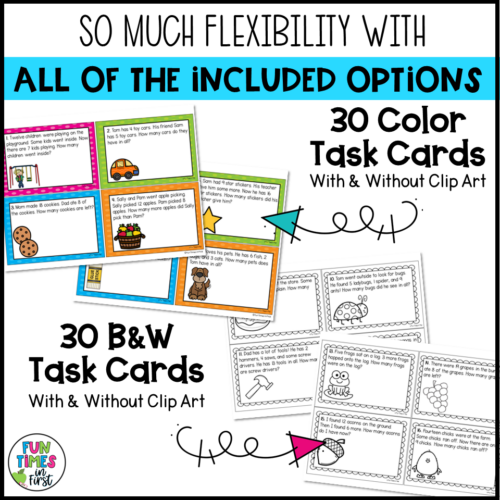 Addition and Subtraction Word Problem Math Task Cards and Google Slides ...