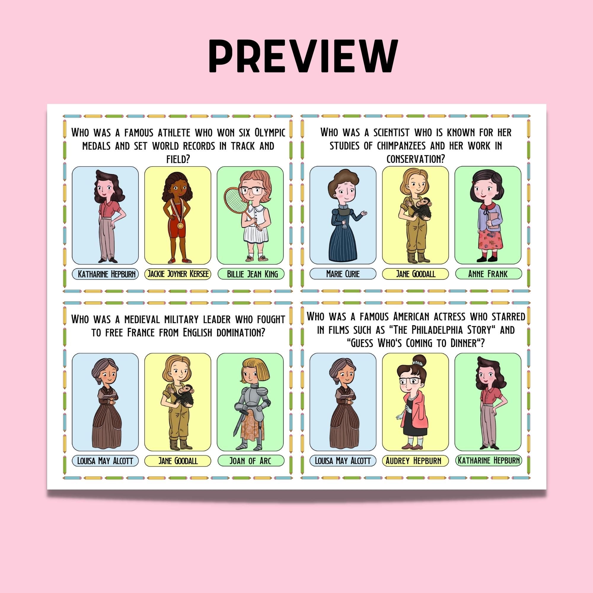 Women's History Month Trivia Questions and Answers Flashcards | Made By ...