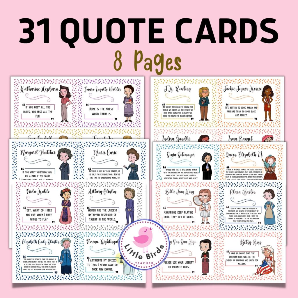 Women's History Month BUNDLE: Inspiring Trivia, Quotes, and Biographies ...