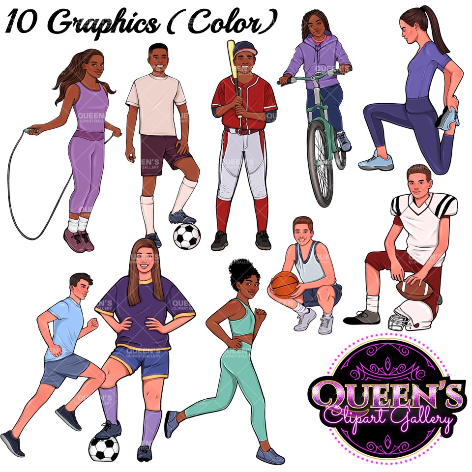 Athletes Clipart, Sports Clipart, Football Clipart, Winter Sports ...