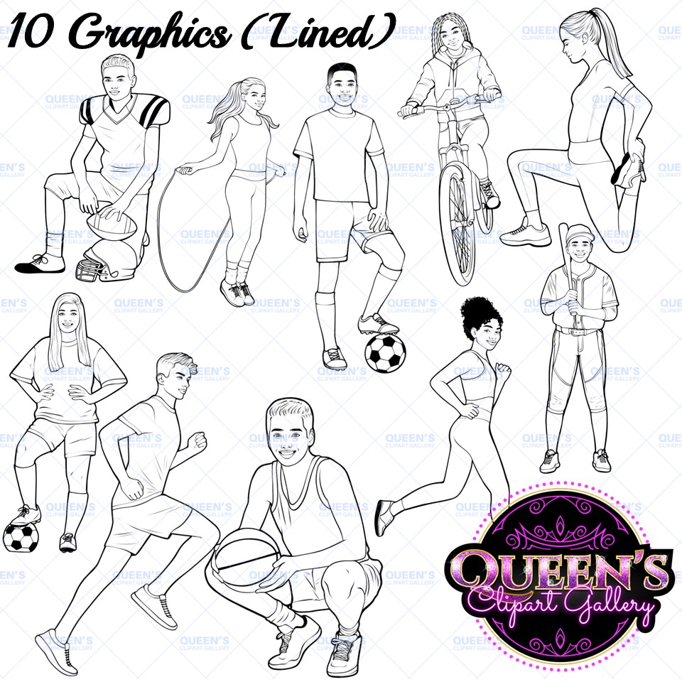 Athletes Clipart, Sports Clipart, Football Clipart, Winter Sports ...