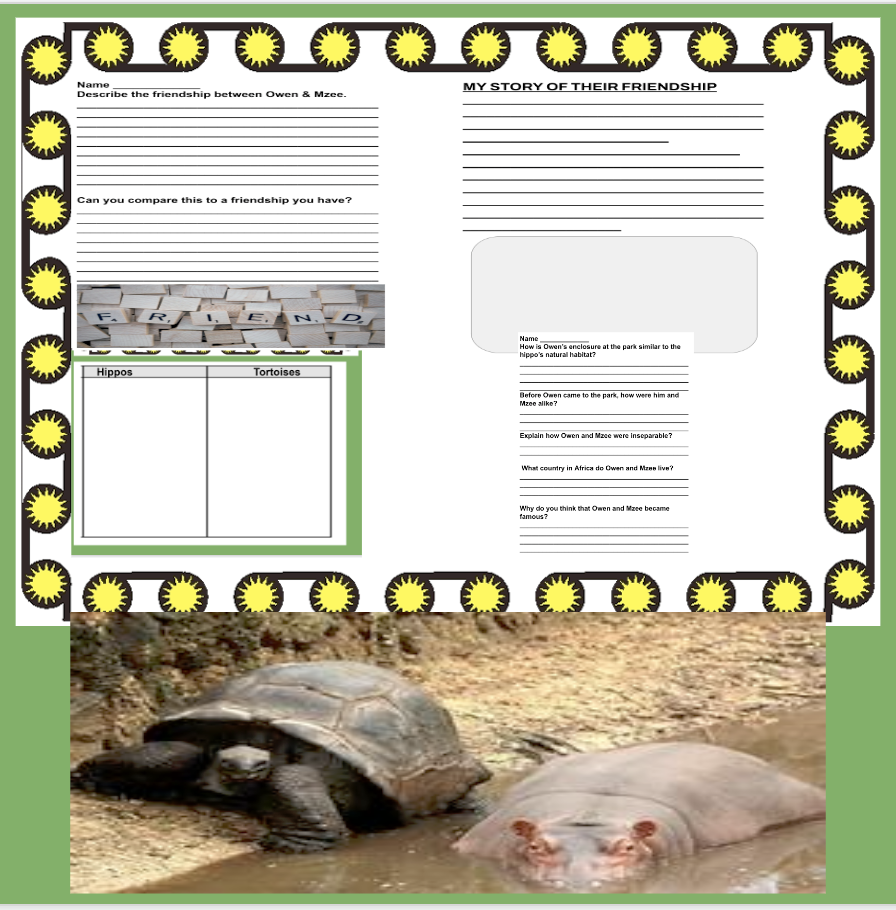 OWEN & MZEE: READING LESSONS AND ACTIVITIES | Made By Teachers