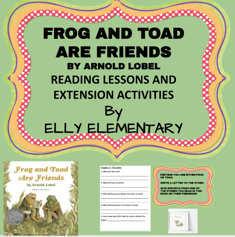 FROG AND TOAD ARE FRIENDS READING & EXTENSION ACTIVITIES | Made By Teachers