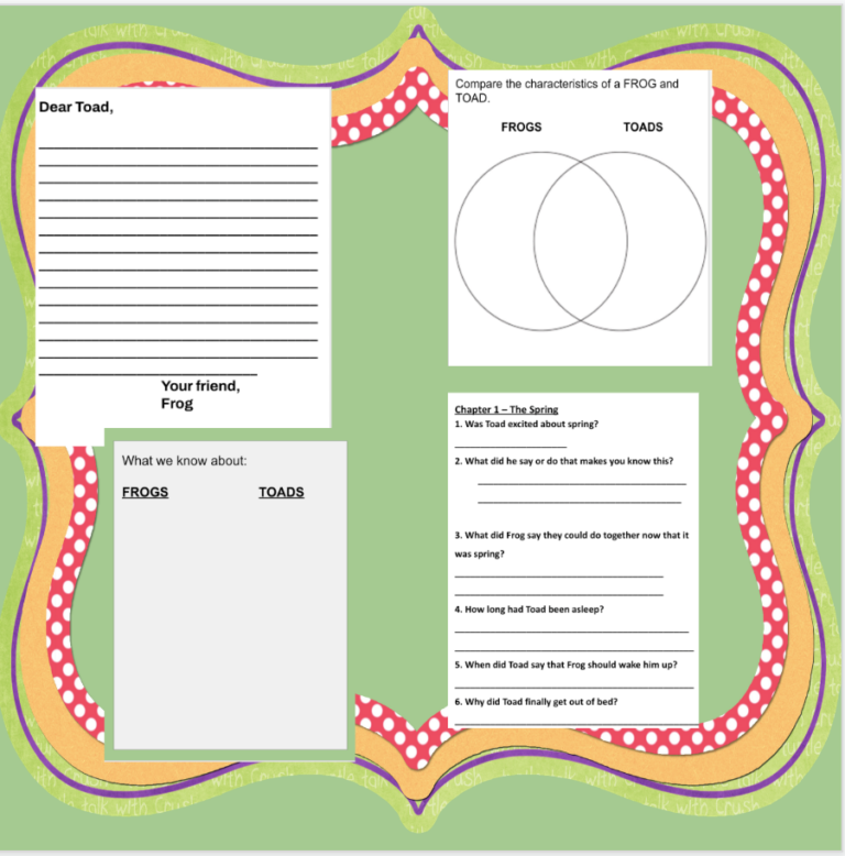 FROG AND TOAD ARE FRIENDS READING & EXTENSION ACTIVITIES | Made By Teachers