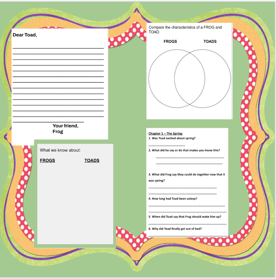 FROG AND TOAD ARE FRIENDS READING & EXTENSION ACTIVITIES | Made By Teachers