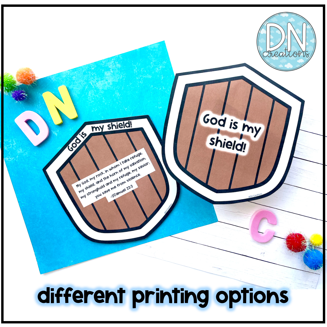 2 Samuel 22:3 Bible Craft l God is my Shield Craft l Bible Memory Verse ...