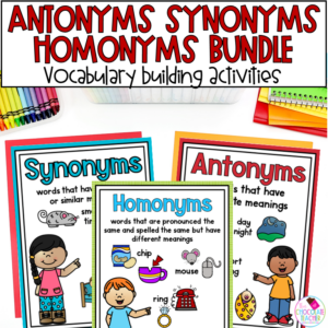 Synonyms, Antonyms, Homophones Vocabulary Activities - Bundle | Made By ...