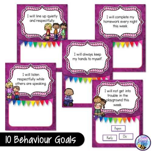 Goal Setting and Self Reflection Editable Posters Booklets Worksheets ...
