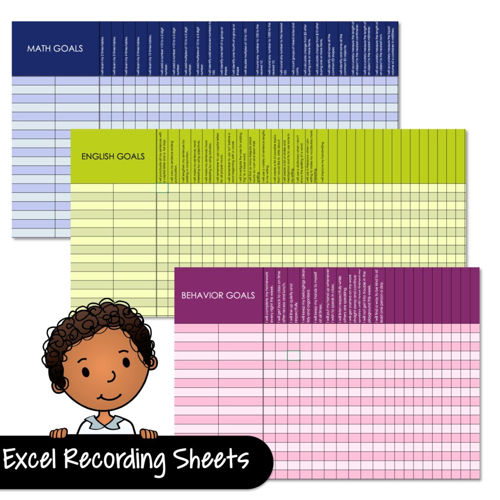 Goal Setting and Self Reflection Editable Posters Booklets Worksheets ...