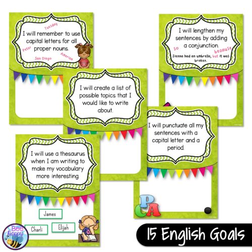 Goal Setting and Self Reflection Editable Posters Booklets Worksheets ...