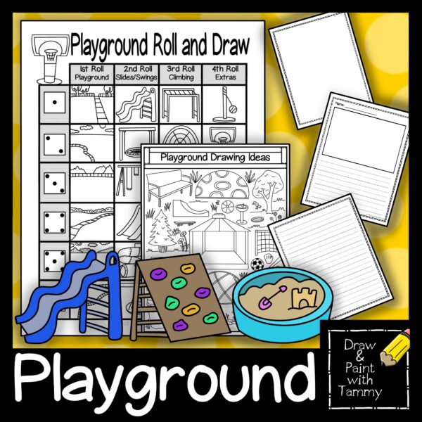 Roll a playground roll and draw playground art game Art sub lesson ...