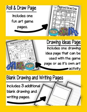 Roll a playground roll and draw playground art game Art sub lesson ...