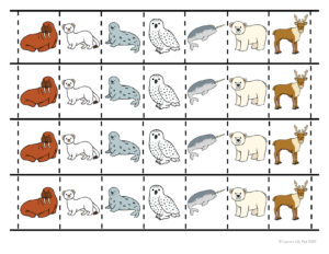 Arctic Animals Cutting Practice Scissor Skills Center | Made By Teachers