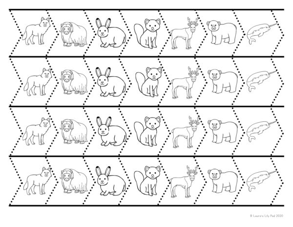 Arctic Animals Cutting Practice Scissor Skills Center | Made By Teachers