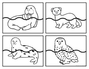 Arctic Animals Cutting Practice Scissor Skills Center | Made By Teachers