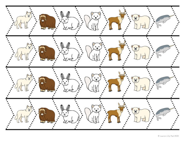 Arctic Animals Cutting Practice Scissor Skills Center | Made By Teachers