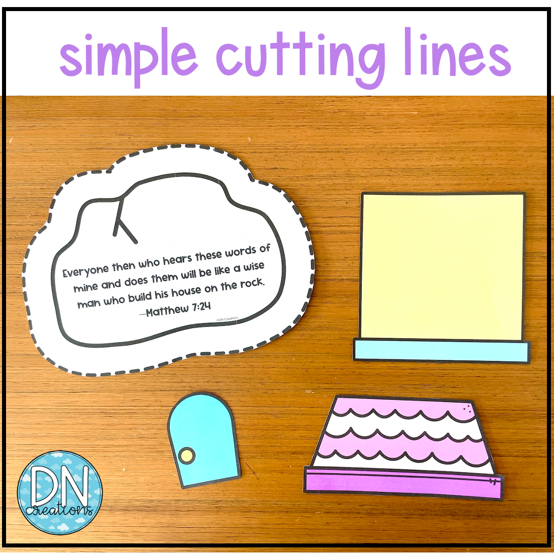 Matthew 7:24 Bible Craft l Build His House upon a Rock Craft l Bible ...