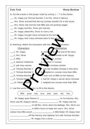 Roald Dahl "Esio Trot" worksheets | Made By Teachers