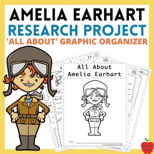 Amelia Earhart All-About Research Project Graphic Organizer | Biography ...