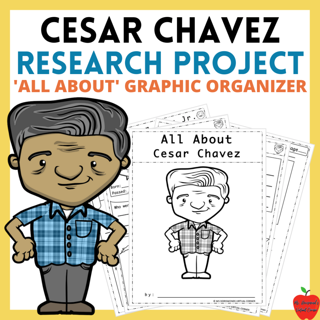 Cesar Chavez All-About Research Project Graphic Organizer | Biography ...
