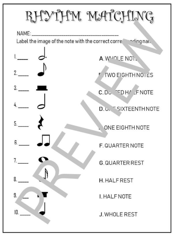 RHYTHM WORKSHEETS for Middle School General Music | Made By Teachers