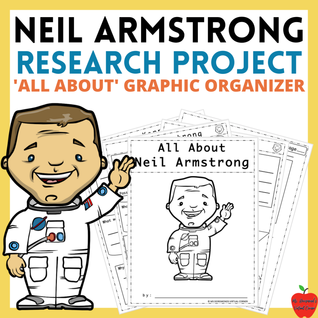 Neil Armstrong All-About Research Project Graphic Organizer | Biography ...
