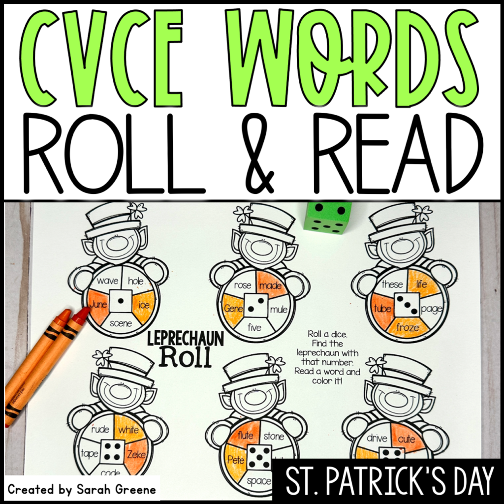 Leprechaun Roll and Read CVCe | Made By Teachers