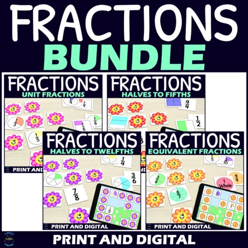Digital Fractions Games – Spring BUNDLE | Made By Teachers