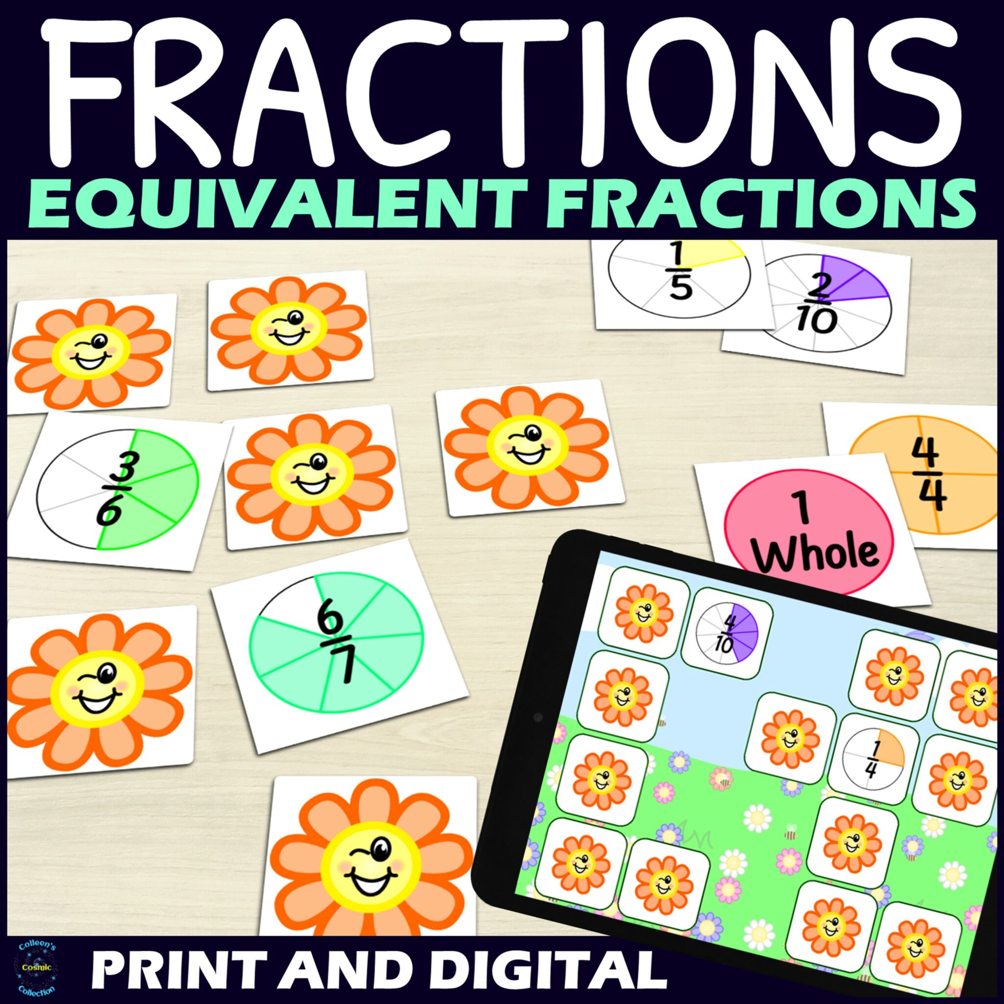 Spring Equivalent Fractions Activity - Matching | Made By Teachers