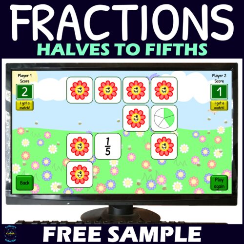 Spring Fractions Activity FREEBIE - Matching | Made By Teachers
