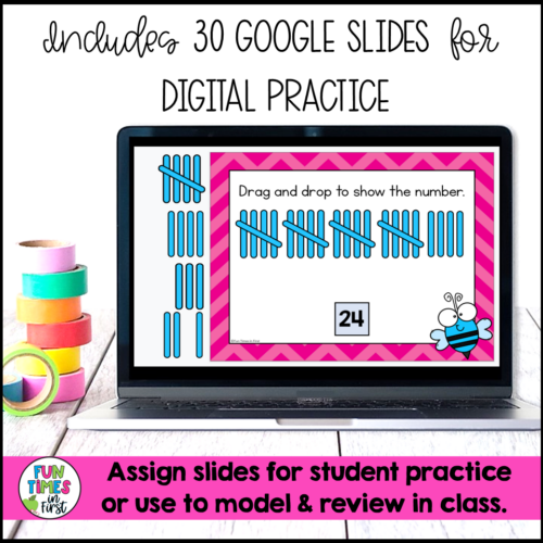 Counting Tally Marks Math Task Cards and Digital Google Slides | Made ...