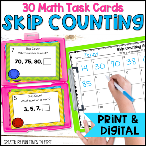 Skip Counting by 2 5 10 Math Task Cards plus Google Slides | Made By ...