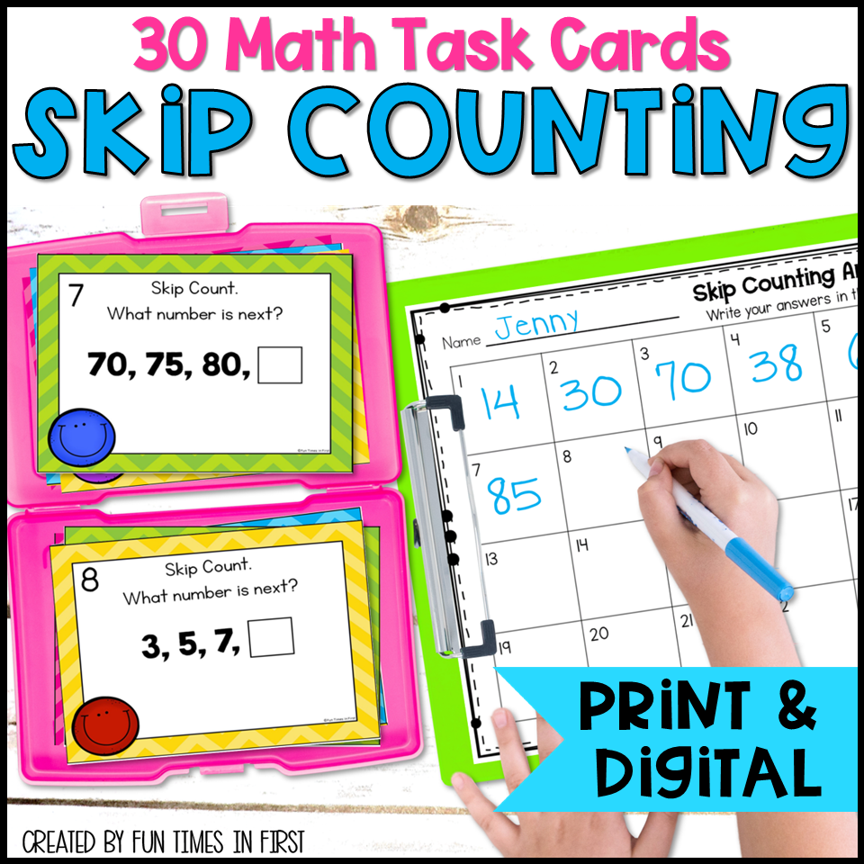 Skip Counting by 2 5 10 Math Task Cards plus Google Slides | Made By ...