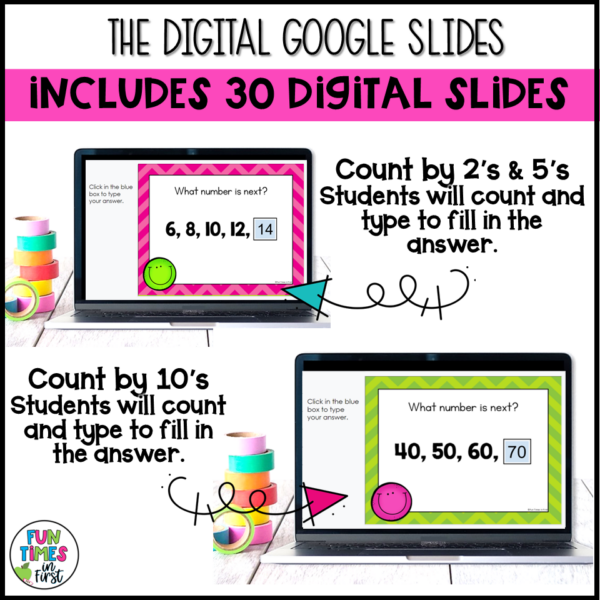 Skip Counting by 2 5 10 Math Task Cards plus Google Slides | Made By ...