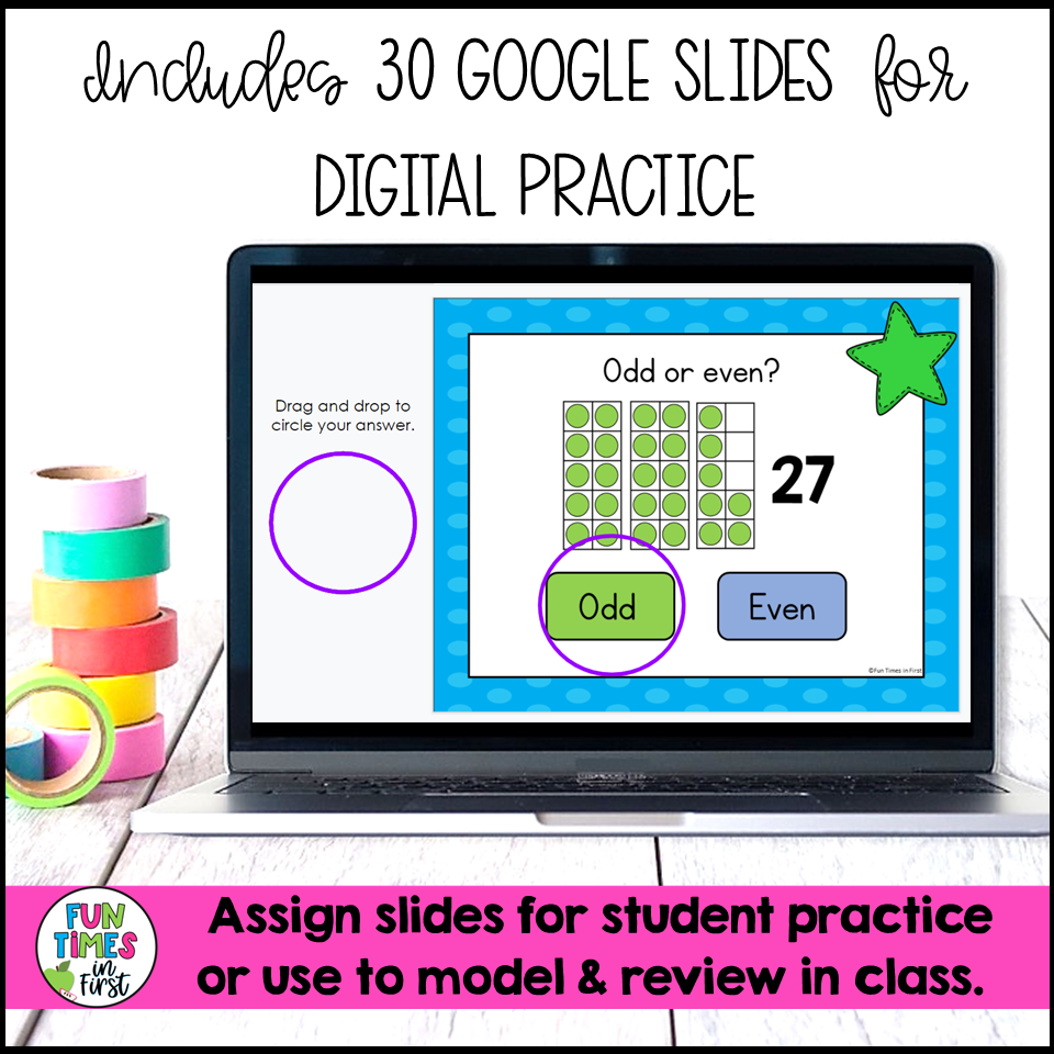Odd and Even Numbers Math Task Cards plus Google Slides | Made By Teachers