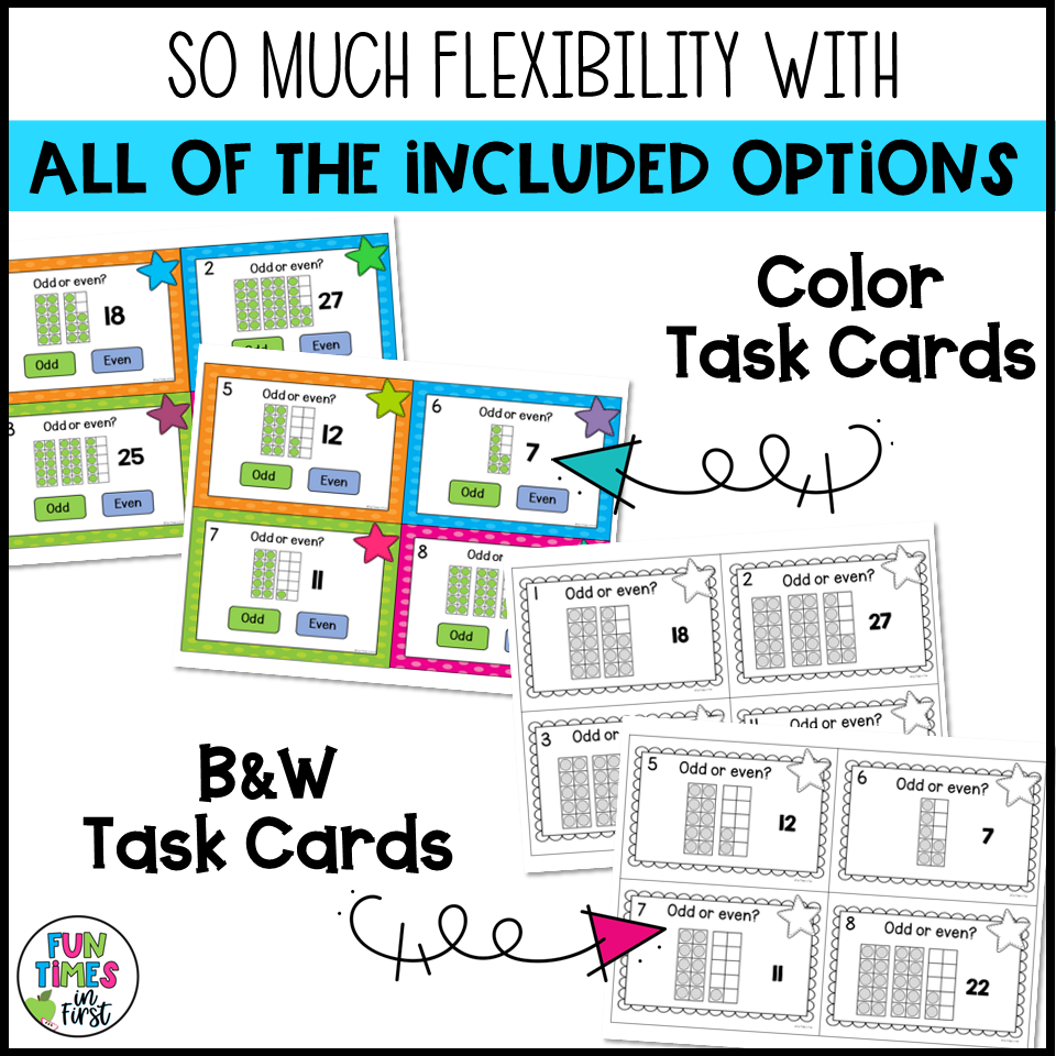 Odd and Even Numbers Math Task Cards plus Google Slides | Made By Teachers