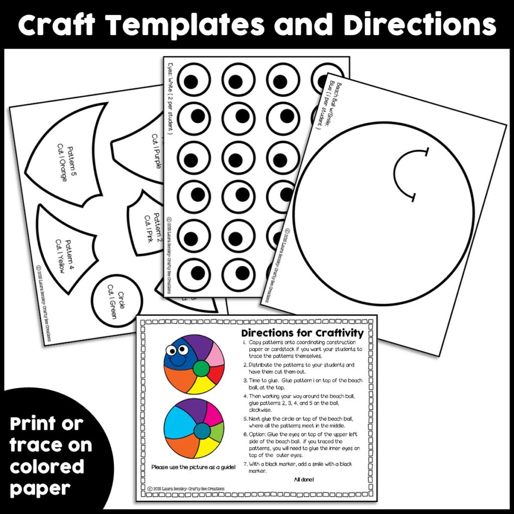 Beach Ball Craft | End of the Year | Summer Activities | Beach Day ...