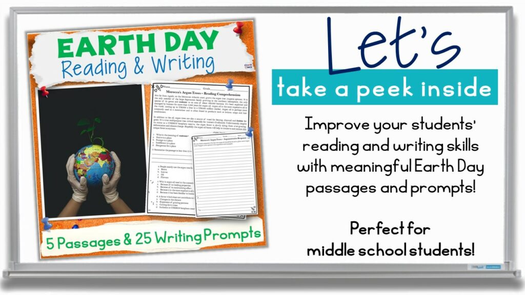 Earth Day Reading Comprehension Inference, Text Evidence, Writing ...