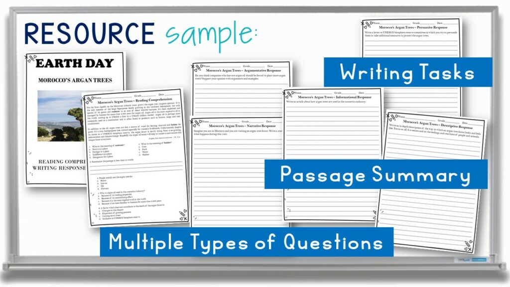 Earth Day Reading Comprehension Inference, Text Evidence, Writing ...