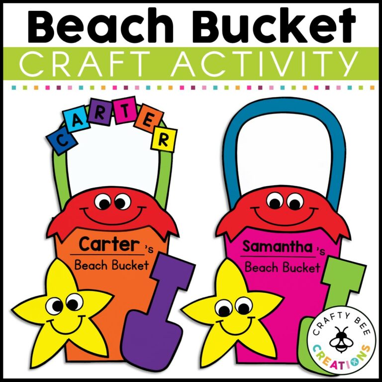 Beach Bucket Craft | Summer Craft | End of the Year Activities | Beach ...
