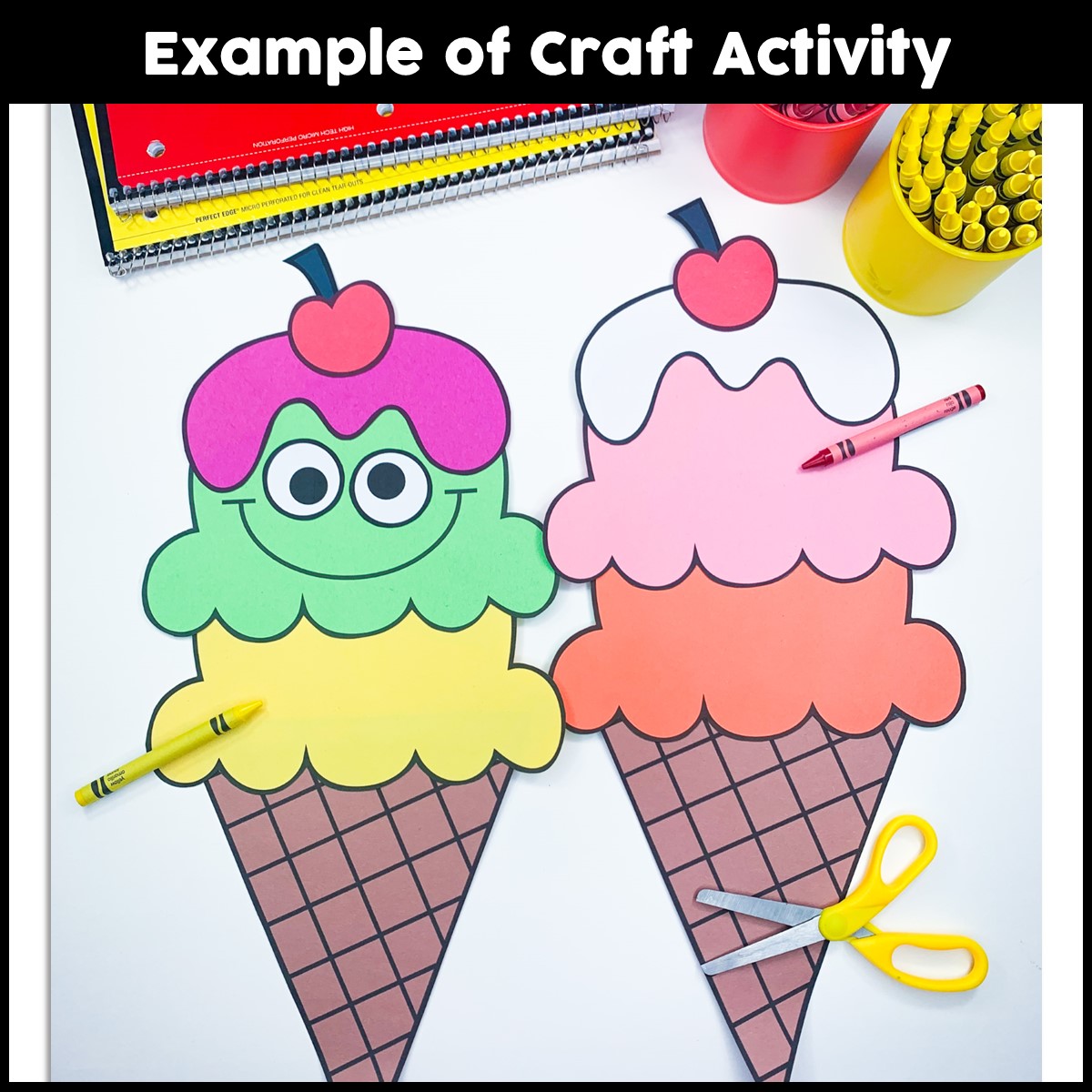 Ice Cream Craft | Summer Craft | End of the Year Activities | Beach Day ...