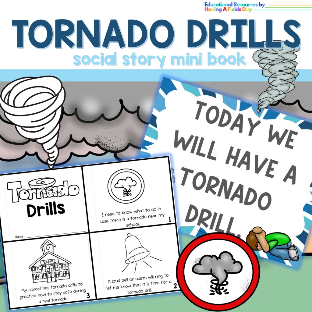 Tornado Drill Social Narrative Mini Book Set | Made By Teachers
