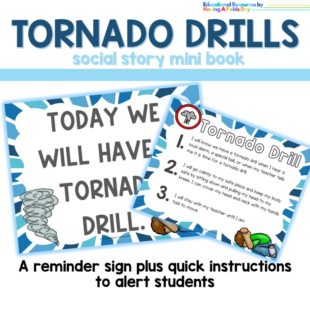 Tornado Drill Social Narrative Mini Book Set | Made By Teachers