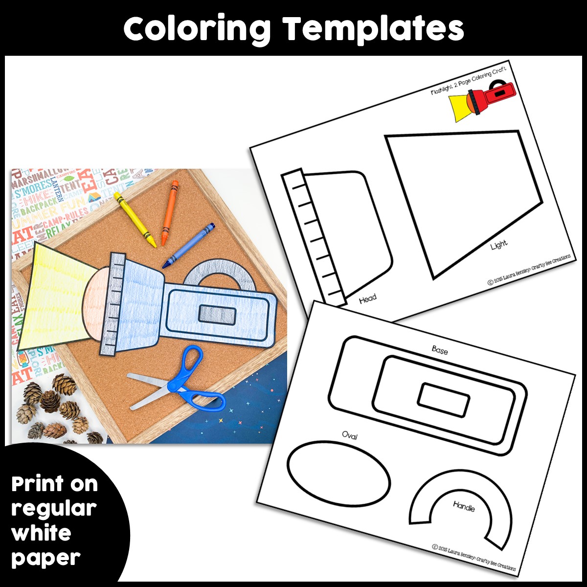 Flashlight Craft | Camping Craft Activity | Camping Theme Activities ...