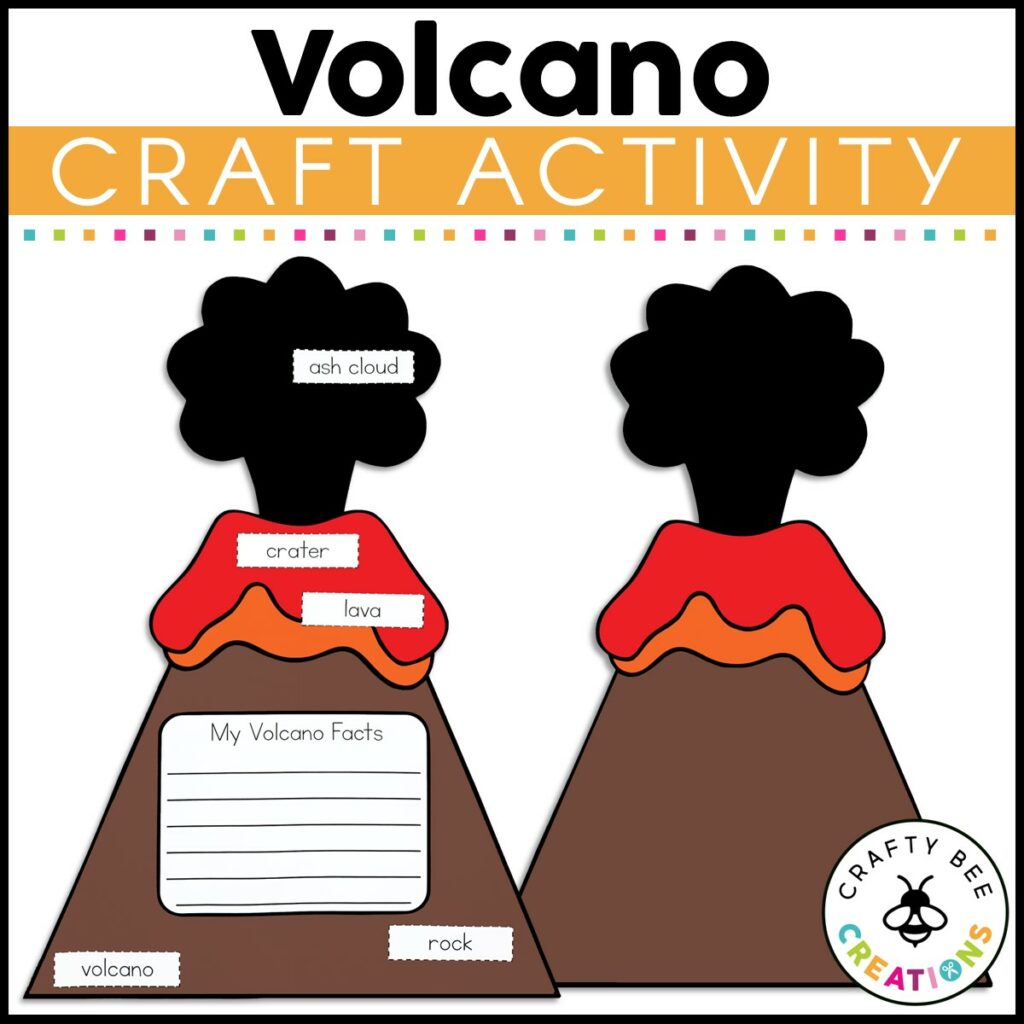 Volcano Craft | Natural Disaster Activity | Landforms | Volcano Writing ...